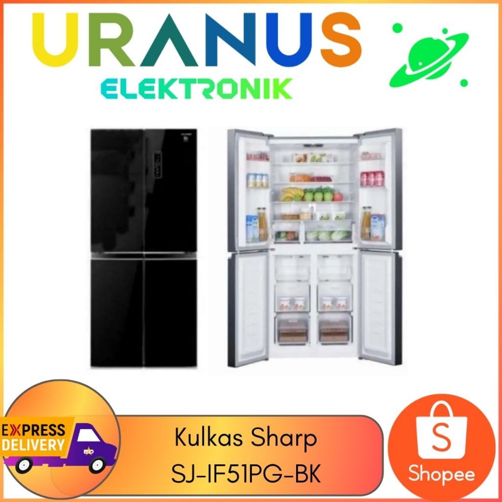 Jual Sharp SJ-IF51PG-BK Kulkas Sharp Side By Side Kapasitas 472L ...