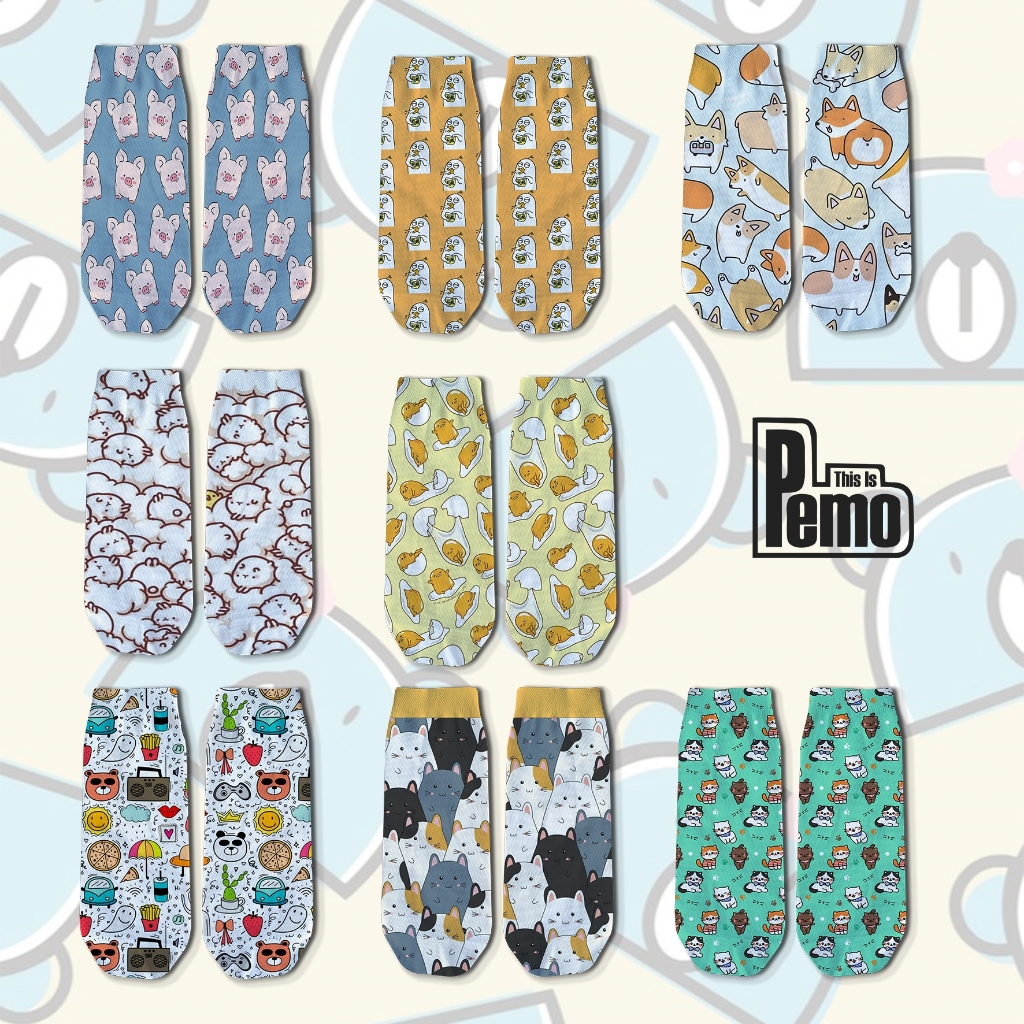 Jual THIS IS PEMO - Kaos Kaki Full Print Pendek Mata Kaki Dewasa ...