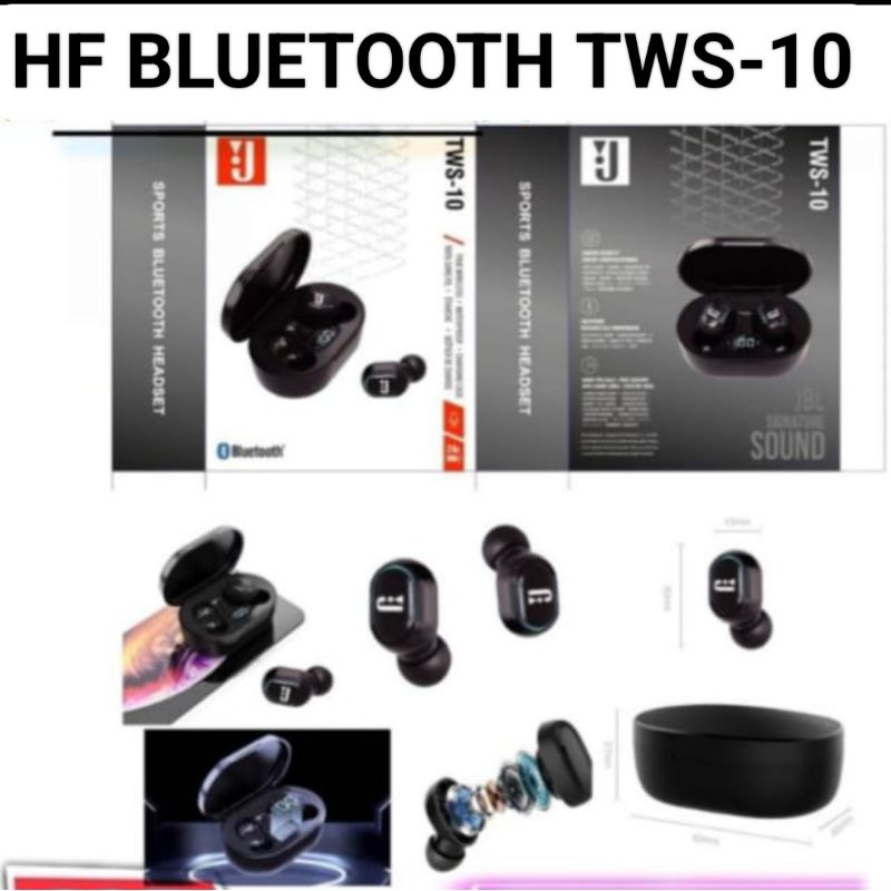 Jual headset bluetooth JBL TWS 4 / JBL TWS 10 / TWS M12 ORIGINAL EXTRA ...