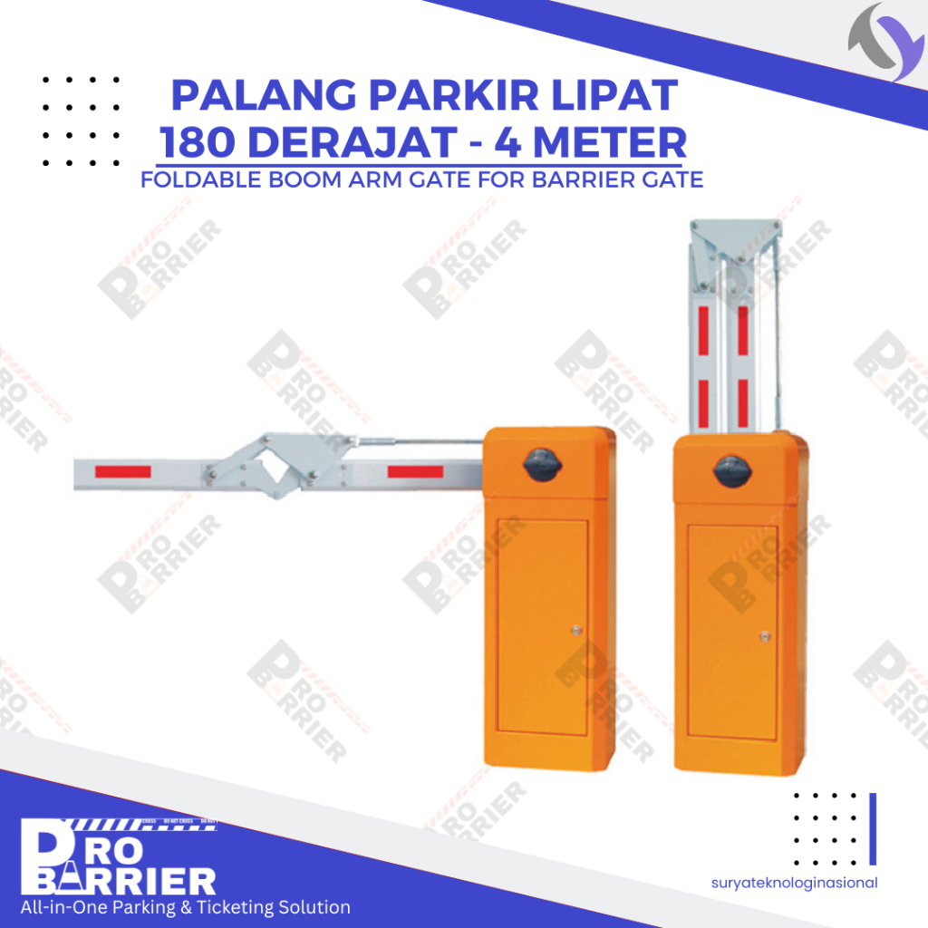 Jual Palang Parkir Lipat 3 Meter 180 Derajat Full   Palang Tekuk 