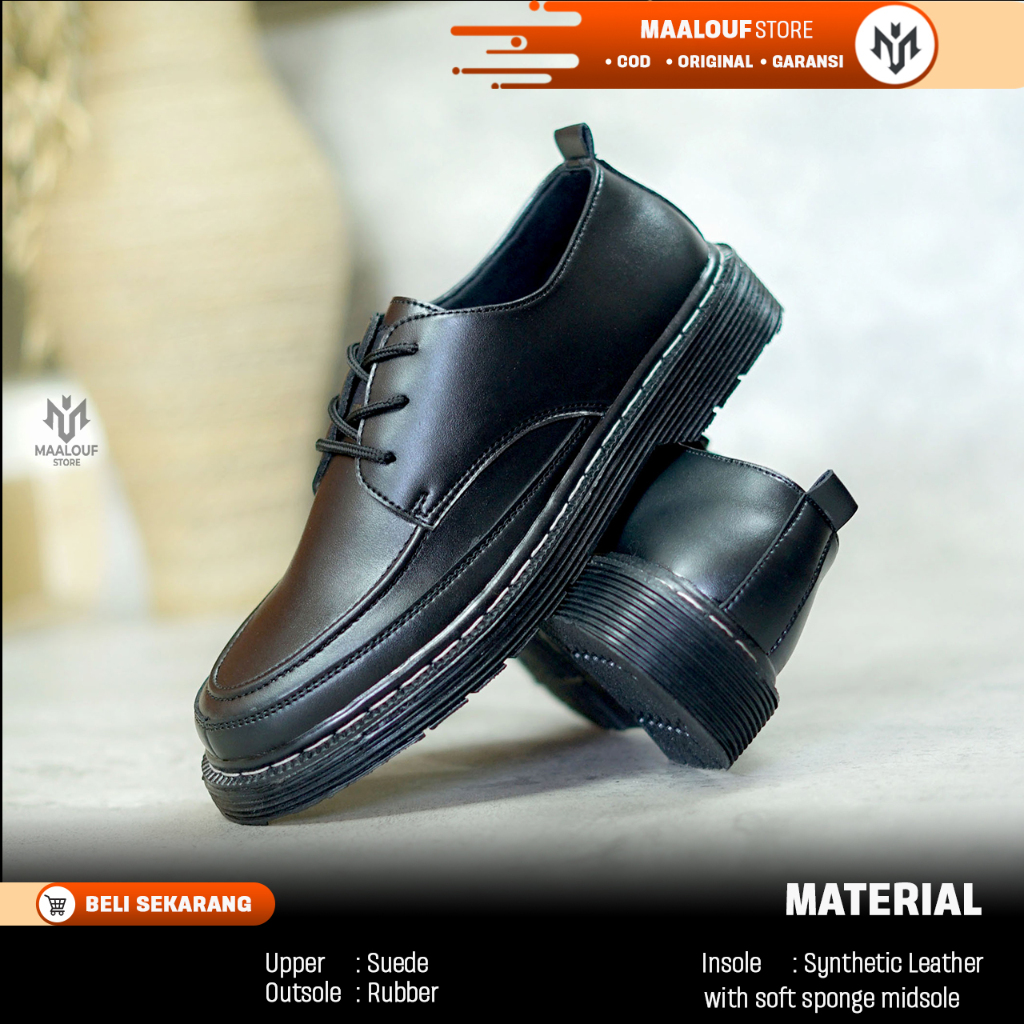 Jual GOGON - Sepatu Docmart Pria - Dokmart Cowok Tali Formal Kerja ...
