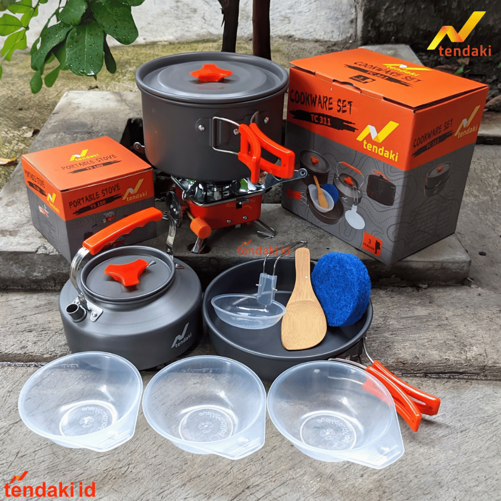 Jual PAKET COOKING SET DS 311 + KOMPOR BUNGA PAKET ALAT MASAK CAMPING ...