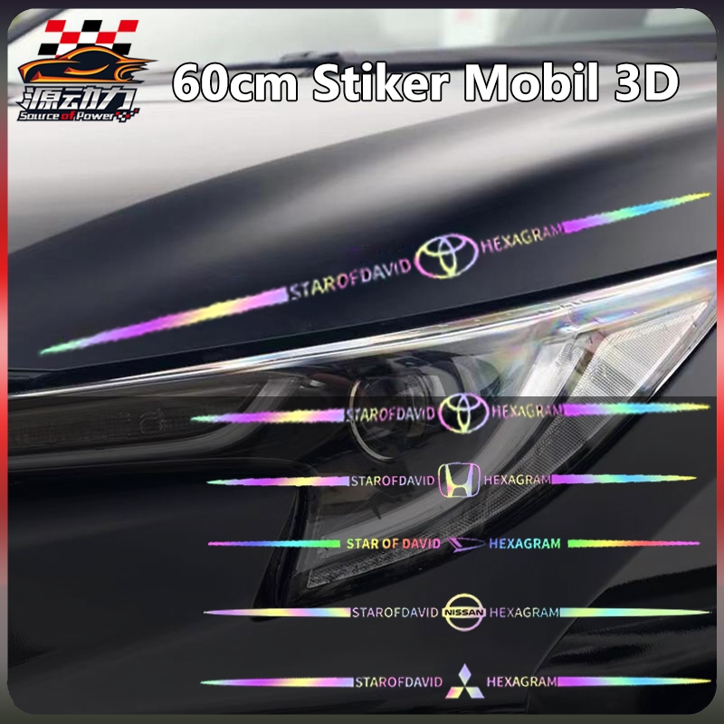 Jual Stiker Mobil 3D Hologram 60cm Stiker Mobil Styling Rainbow Sticker ...
