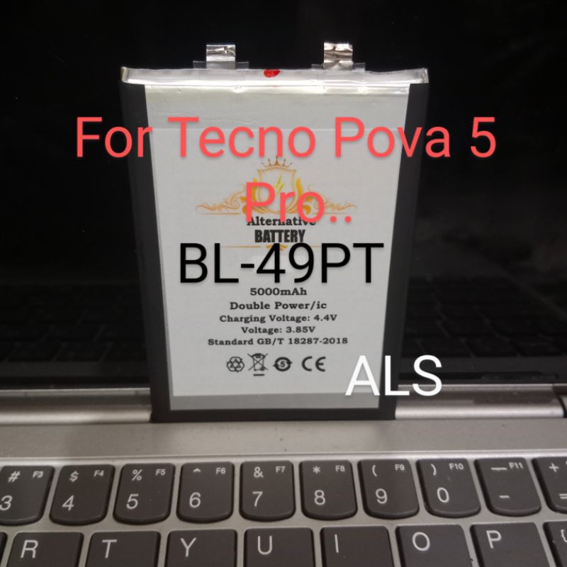 Jual Cell Batrai BL-49PT For Tecno Pova 5 Pro Batre LH8n Batrei BL49PT ...
