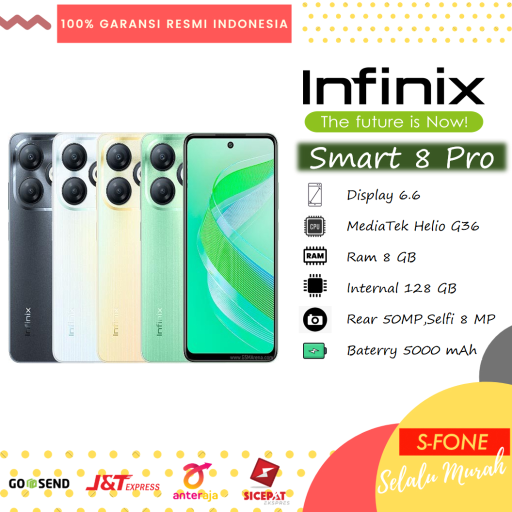 Jual Infinix Smart 8 Pro 8/128 GB Garansi Resmi | Shopee Indonesia