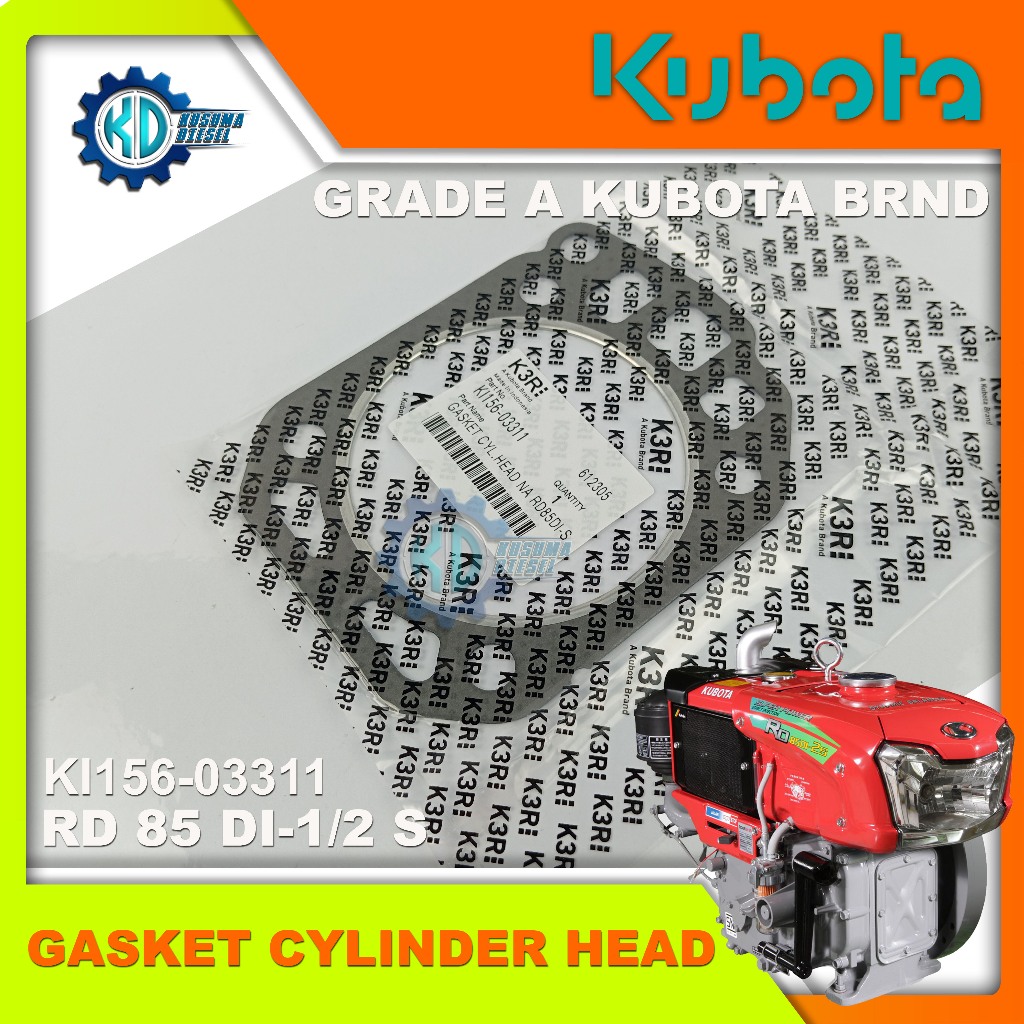 Jual GASKET CYLINDER HEAD RD 85 DI S - K3R - KUBOTA - GRADE A - PACKING ...