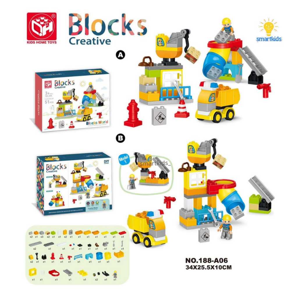 Jual Mainan Creative Block Susun Rakit DIY Brick Pemadam Kebakaran ...