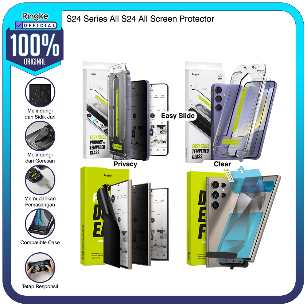 Jual Screen Protector Ringke Samsung Galaxy S24 Ultra S24 Plus S24 ...