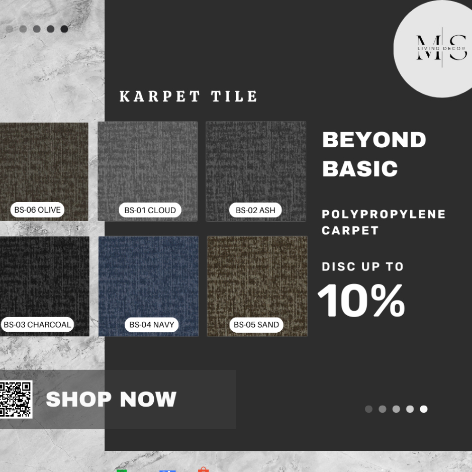 Jual Karpet Tile Beyond Basic | Karpet Kantor Murah Bahan Nylon uk.50x50cm | Shopee Indonesia