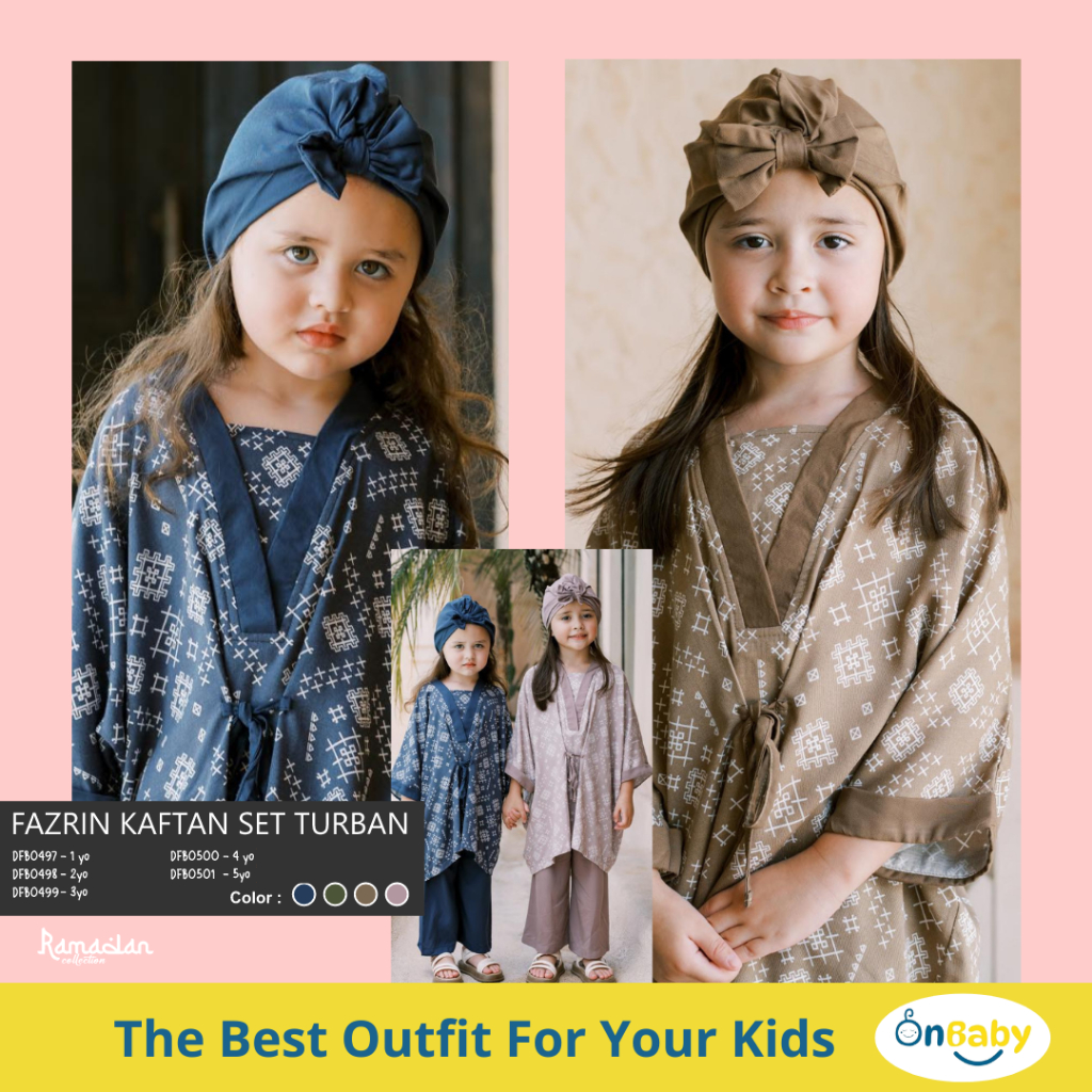 Jual Dialogue Baby Fazrin Kaftan Set Turban Anak - GAMIS ANAK PEREMPUAN ...