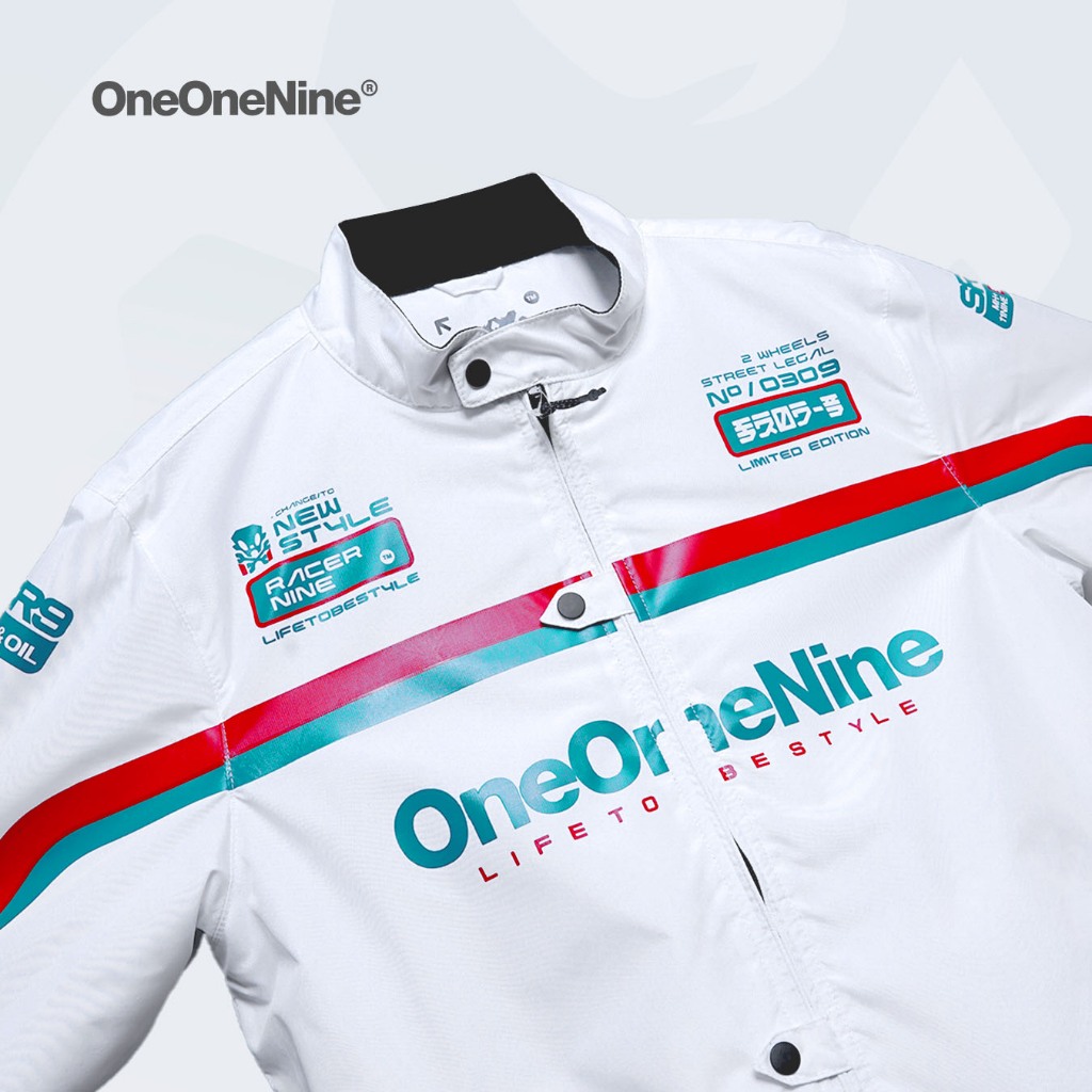 Jual KSR ONEONENINE - JACKET RACERNINE STREET LEGAL V2 WHITE SERIES ...