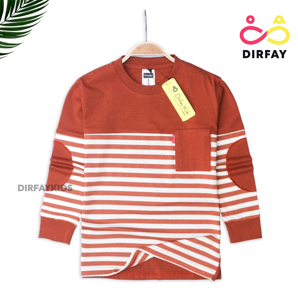 Jual Baju Kaos Raglan Anak Lengan Panjang Motif Salur Usia 1-12 Tahun ...