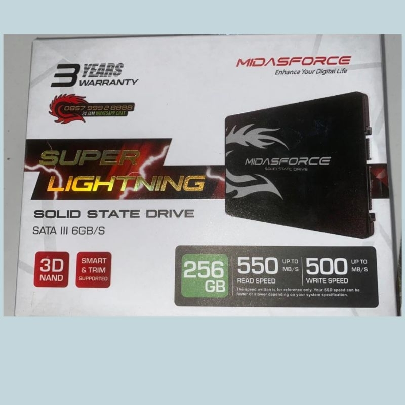 Jual Midasforce SSD Superlightning 256GB | Shopee Indonesia