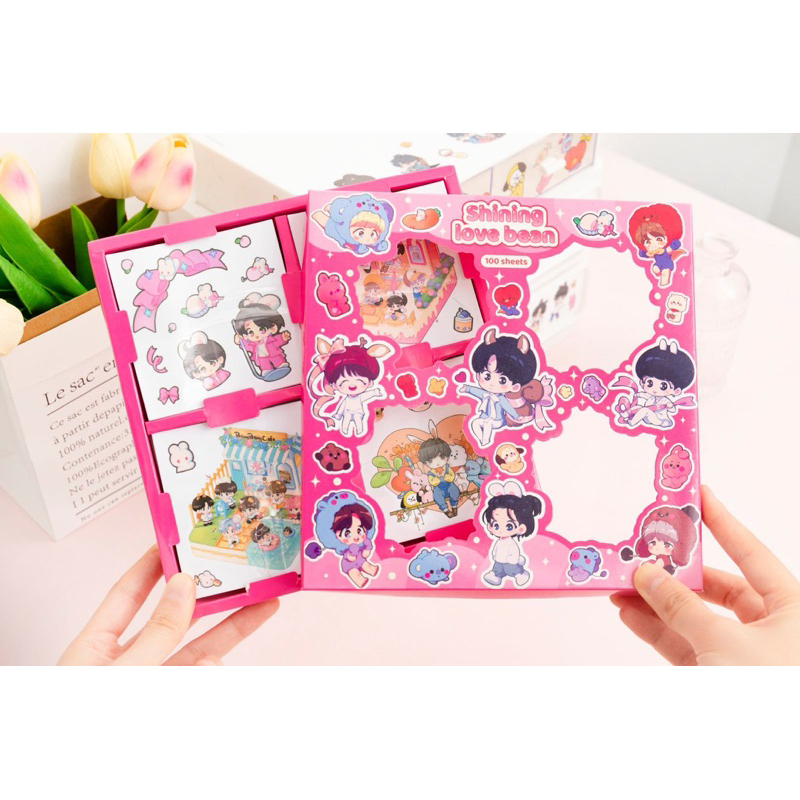 Jual ( KKM ) BTS / BANGTAN BOYS BT21 Sticker Box Doff NONO / MOMO 2D ...