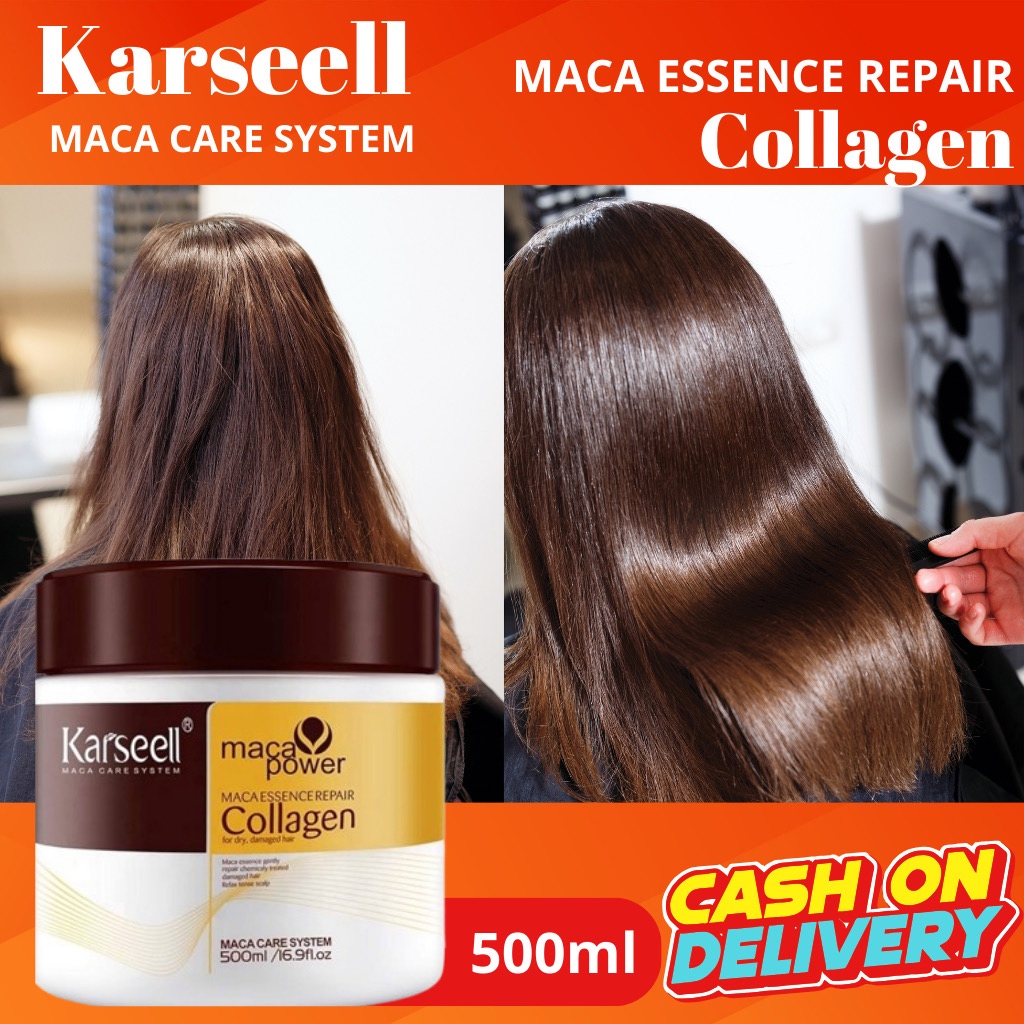 Jual Terbaru Karseell Maca Essence Repair Collagen Hair Mask | 500ml ...
