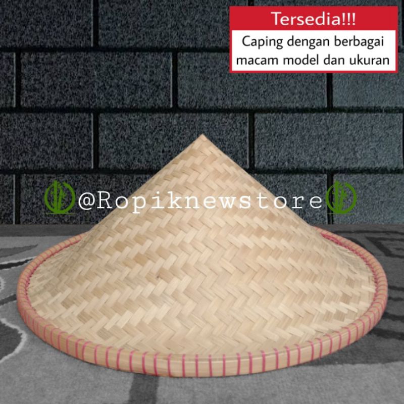 Jual [ GROSIR ]Topi caping bambu/Topi petani/Tudung cetok/Caping ...