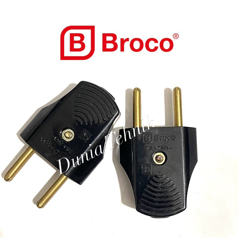 Jual BROCO Steker Colokan Listrik Gepeng Colokan Listrik Male Steker ...