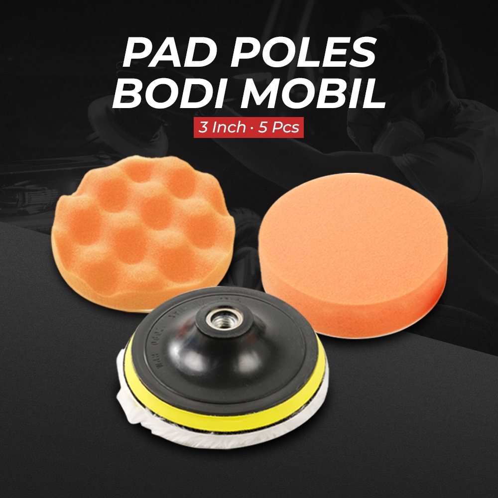Jual Pad Poles Bodi Mobil Wol Polishing Wheel 3 Inch 5 PCS - BJ69 ...