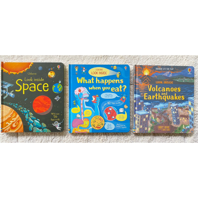 Jual [SEGEL] Usborne Look Inside Volcanoes and Earthquakes - Space ...