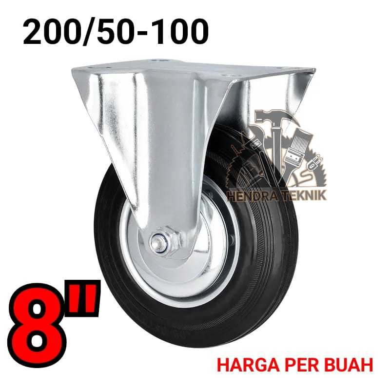 Jual RODA KARET HITAM MATI 8" DIM RODA ETALASE 8 INCI RODA RIDGIT 8 ...