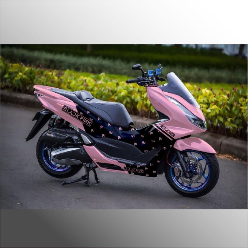 Jual decal stiker variasi motor Honda PCX 160/150 full body motip black ...
