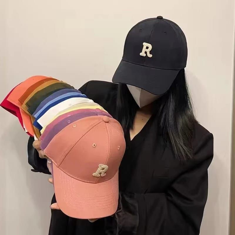 Jual Topi Huruf R Bahan Katun Premium/ Topi Huruf Import/ Topi Katun ...