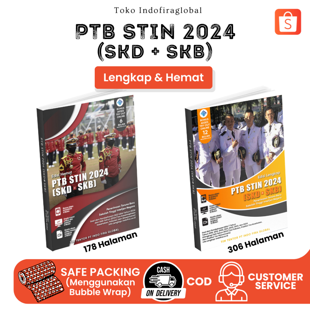 Jual Buku Terbaru PTB STIN 2024 [SKD + SKB] (Edisi Lengkap & Edisi Hemat) Sesuai Dengan Kisi ...