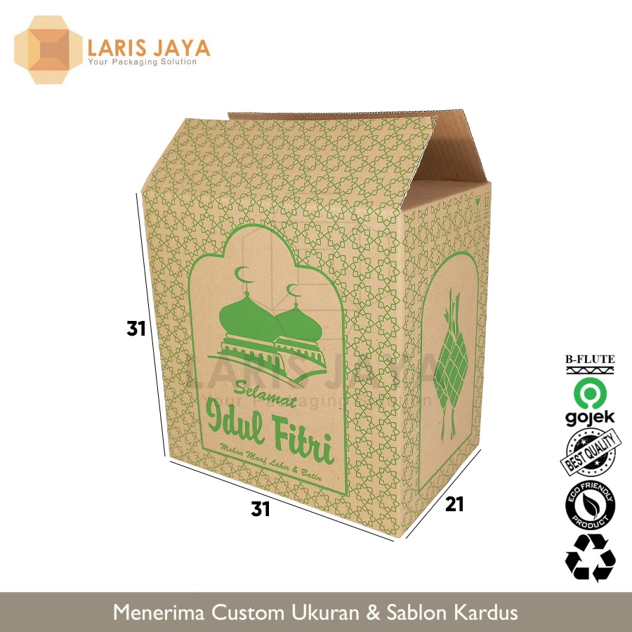 Jual Kardus Lebaran Coklat / Dus Idul Fitri / Hampers Gift Box Sembako ...
