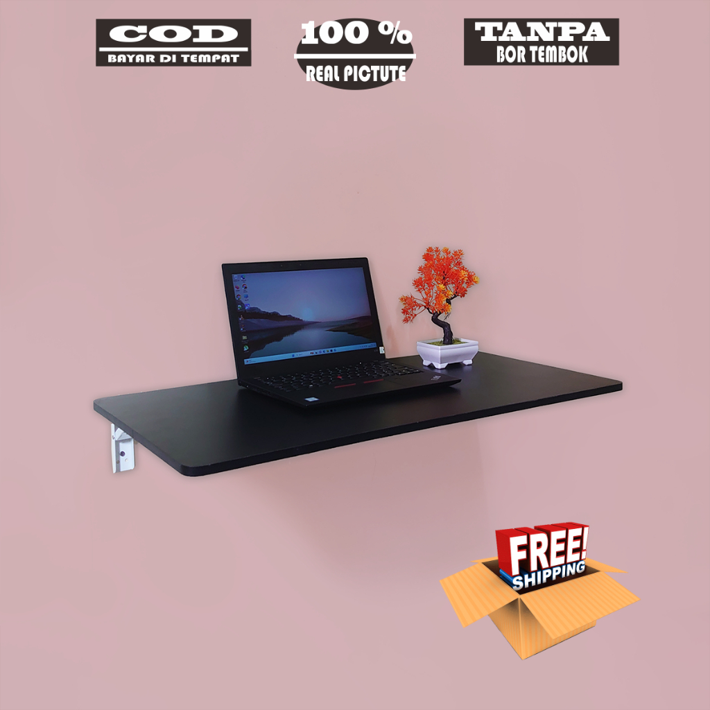 Jual Meja Lipat Dinding 80cmx40cm Lapis HPL- Meja Belajar Tempel ...
