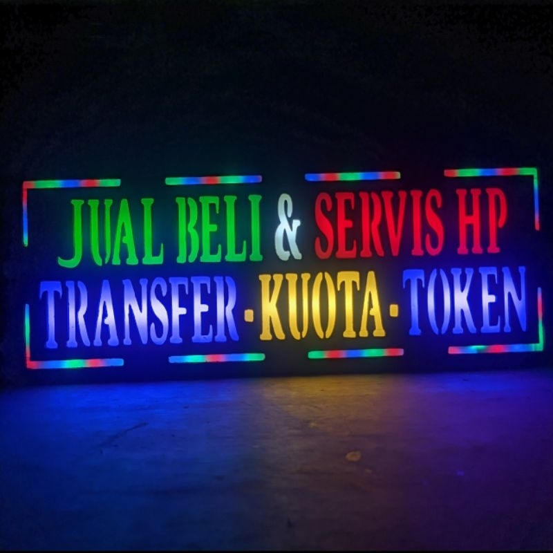 Jual Lampu Jual Beli & Servis HP Transfer - Kuota - Token | Lampu Sign ...