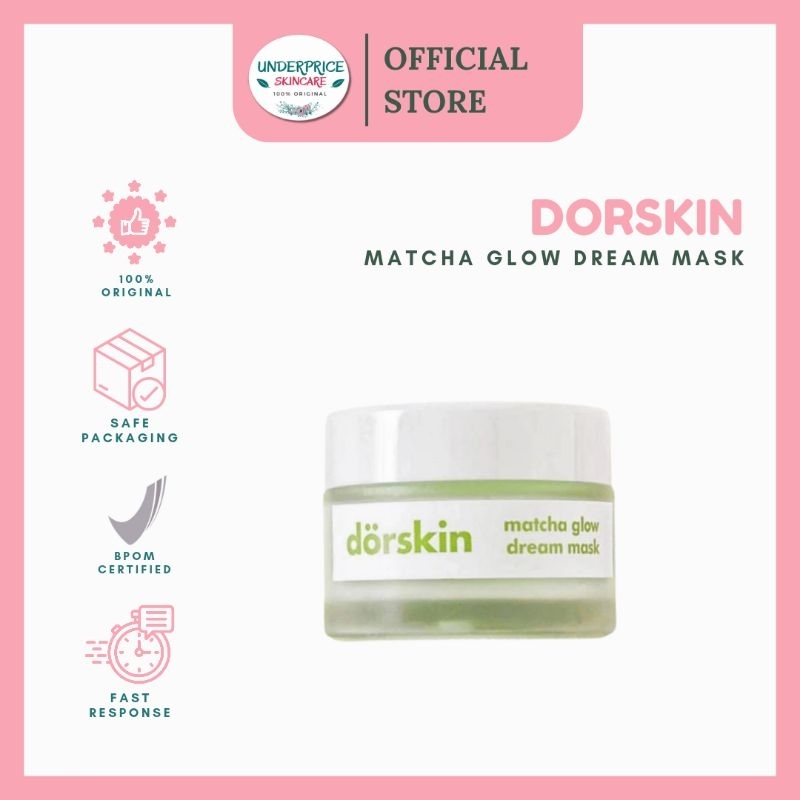 Jual DORSKIN - Matcha Glow Dream Mask 30gr - Sleeping Mask Mencerahkan ...