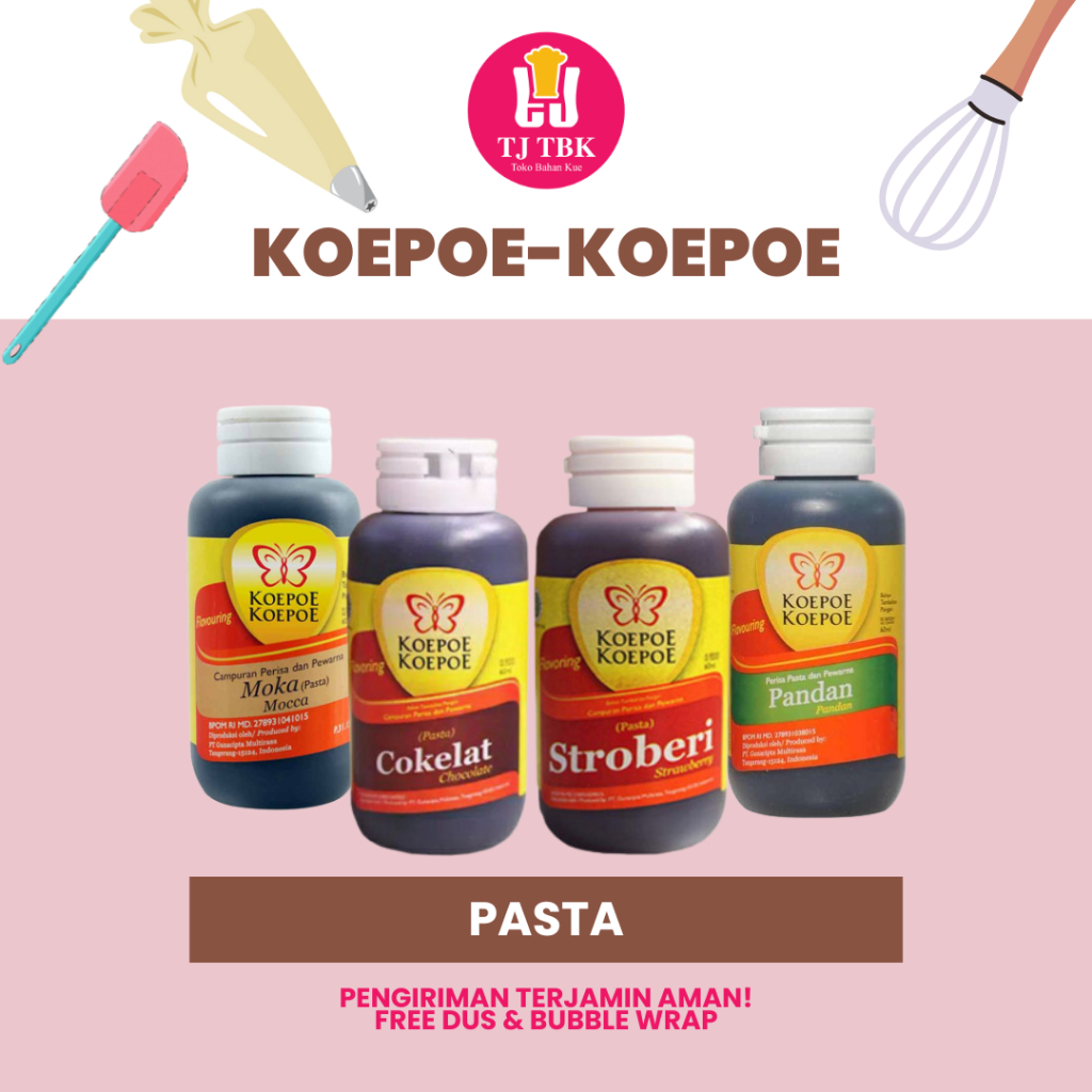 Jual Koepoe-koepoe Pasta 60ml (Cokelat, Pandan, Moka dan Stoberi ...