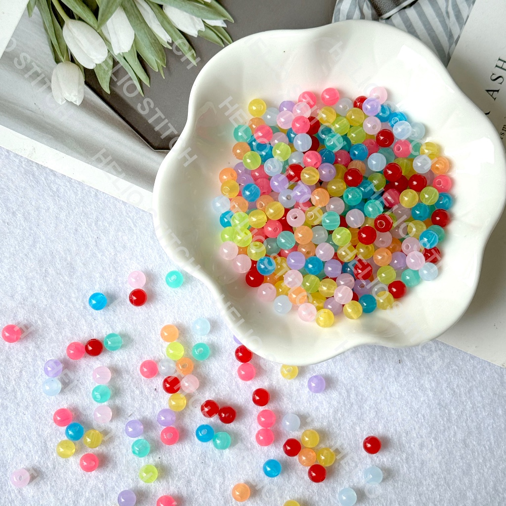 Jual [Pilih Warna] 10 gr Manik-manik Mote Jelly Polos | Shopee Indonesia