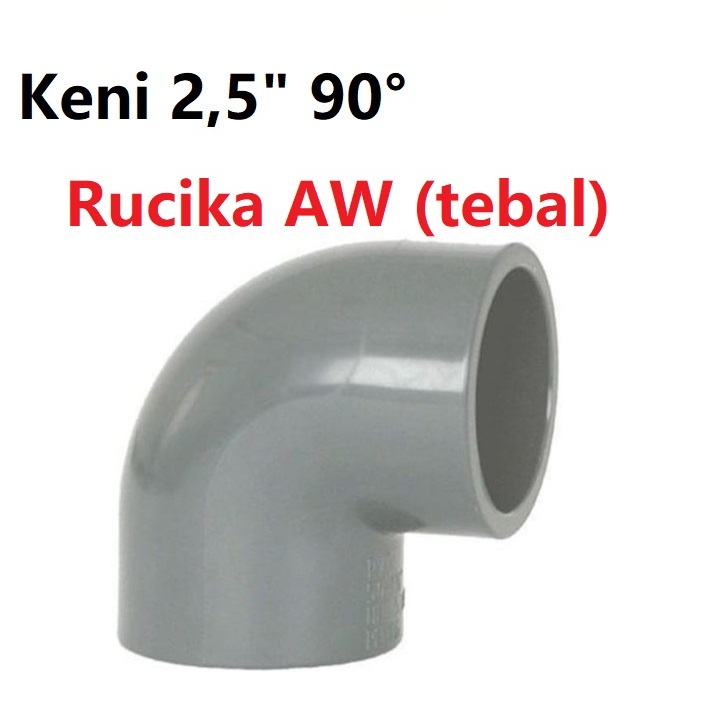Jual Elbow 2,5 2.5 21/2" in inci inch 90 derajat PVC pipa Knee knie Keni siku L ada AW tebal dan ...