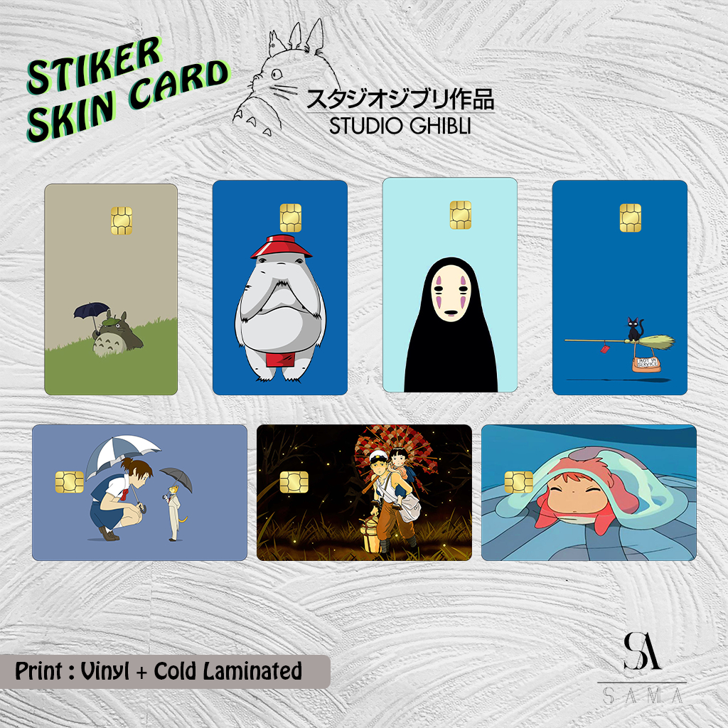 Jual Studio Ghibli - Sticker Skin Card - Vinyl ATM Debit, Credit ...