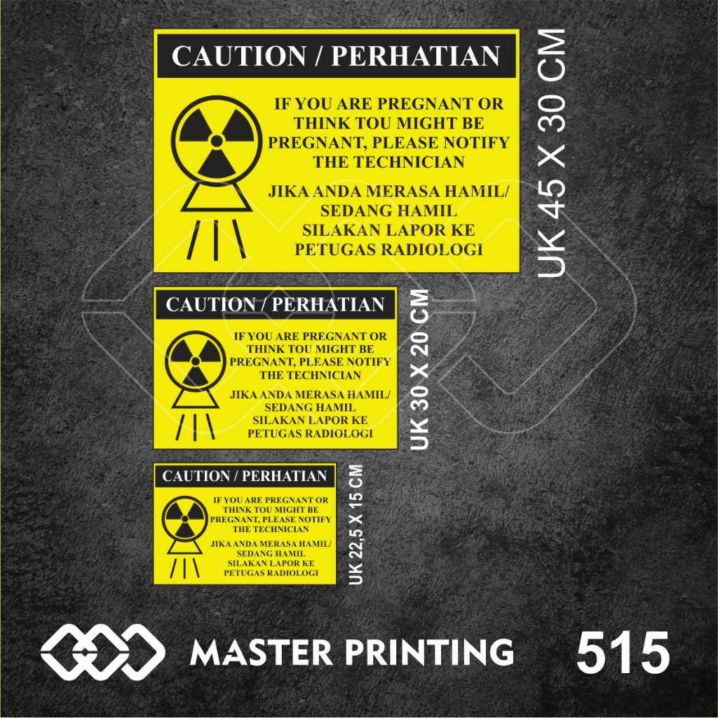 Jual 515 - Stiker Caution/Perhatian, Sticker Vinyl, Premium, Tahan Air ...