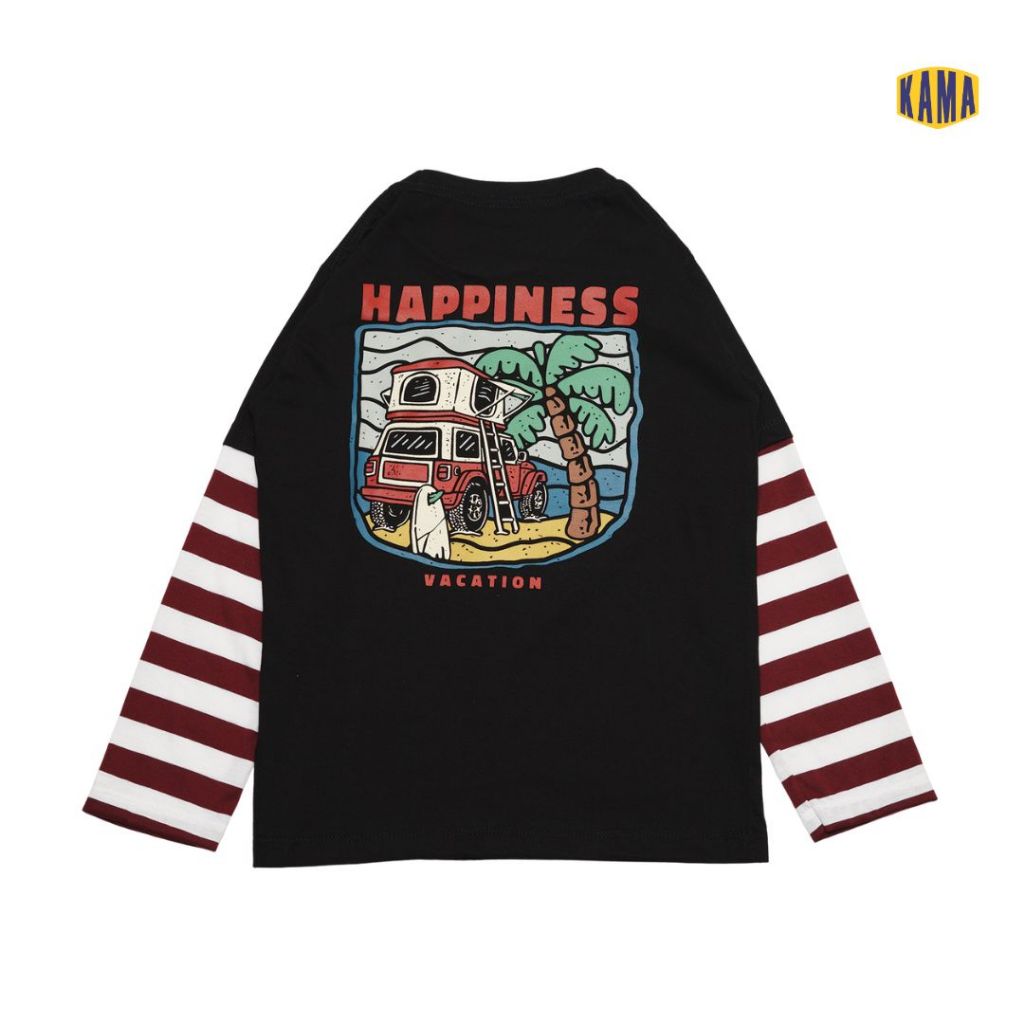 Jual KAMA GARAGE Happiness Baju Kaos Anak Lengan Panjang Kombinasi ...