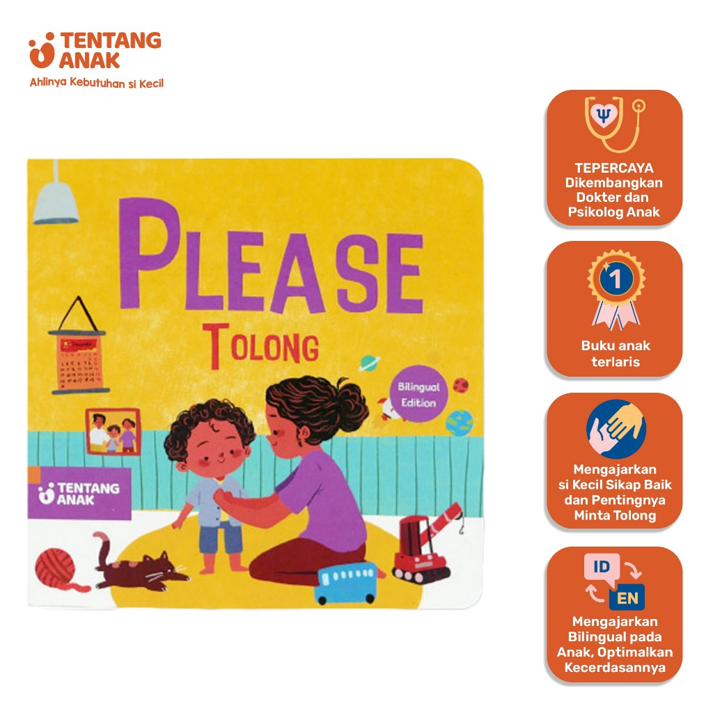 Jual Tentang Anak - Bilingual Board Book Please Tolong / Buku Cerita ...