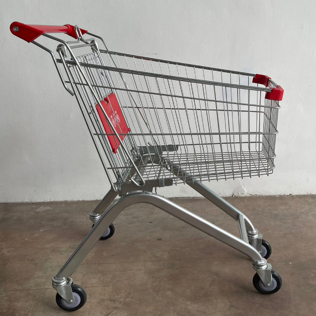 Jual Trolley Belanja Troli Supermarket 60 liter Dengan Karet Pelindung ...
