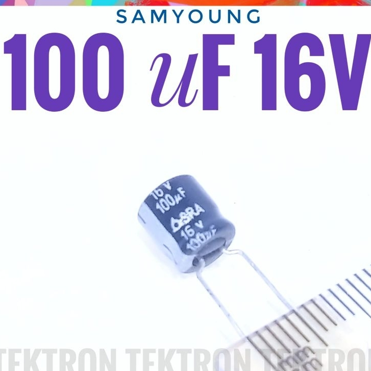 Jual SAMYOUNG Elko 100uF 16V Elektrolit Kondensator Electrolit ...