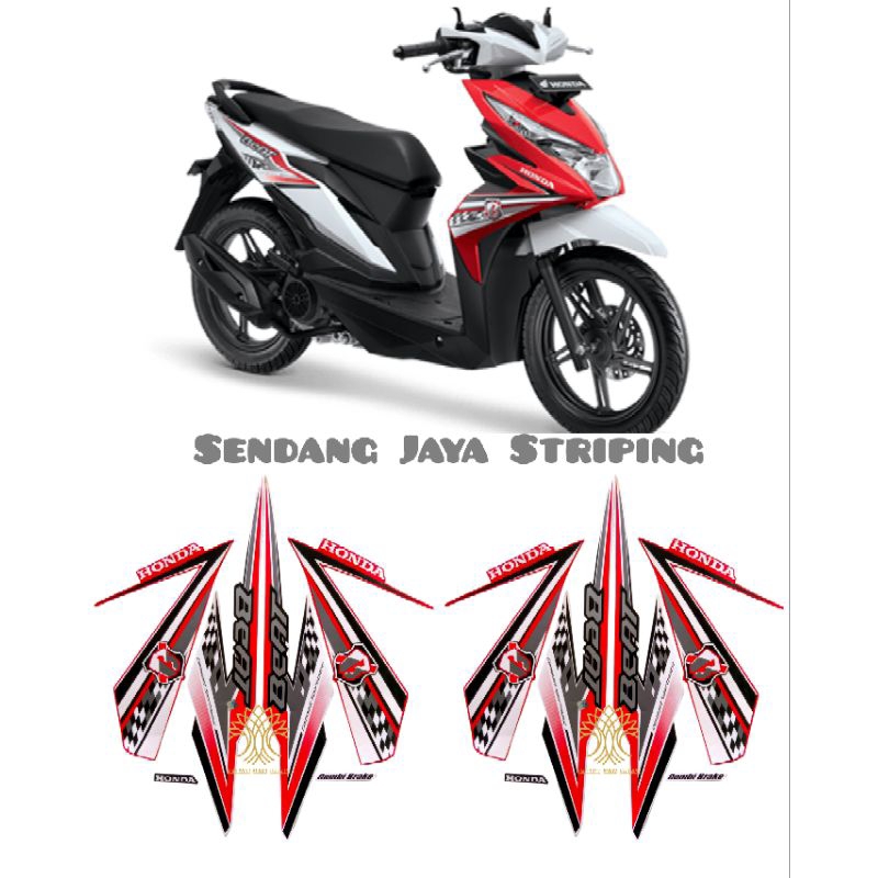 Jual STIKER STRIPING LIS LES POLET STICKER BODY MOTOR HONDA BEAT FI ...