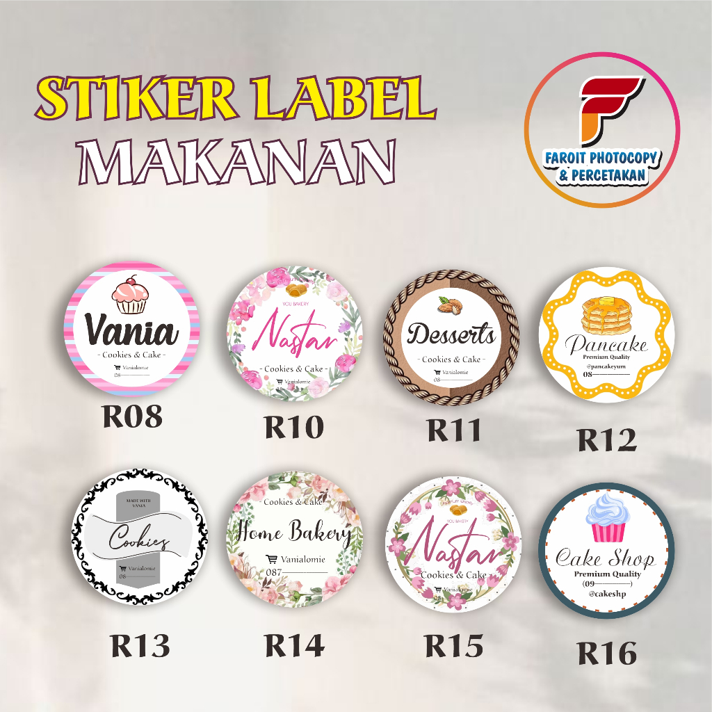 Jual Cetak Sticker Bulat Murah Meriah Design Custom, Aestetik, Express ...