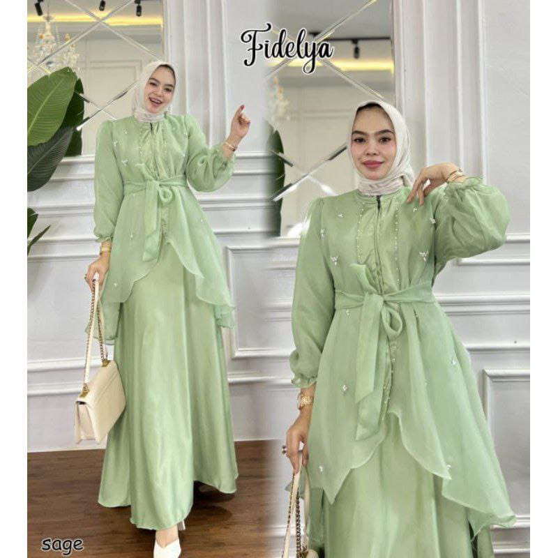 Jual FIDELYA Gamis pesta | Shopee Indonesia