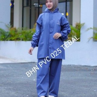 Jual Jas Hujan Raincoat Anti Rembes Pria Wanita Bahan PVC 025 Tebal Kuat Elastis BY LAKSANA JAS ...