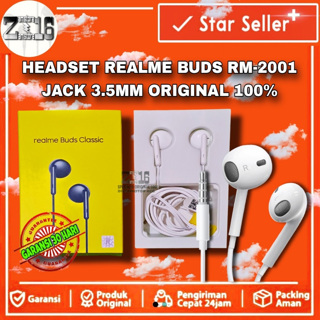 Jual ( COD ) Headset Realme Buds Classic RMA-2001 Original 100% ...