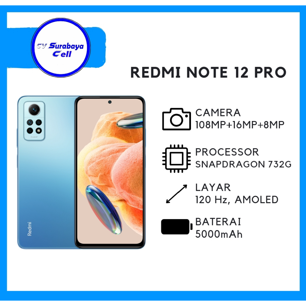 Jual Redmi Note 12 Pro 6GB+128GB, 8GB+256GB | Shopee Indonesia