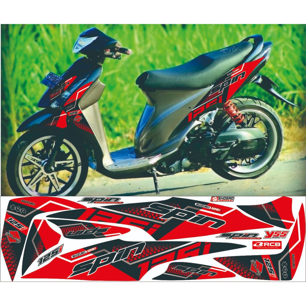 Jual STRIPING MOTOR SUZUKI SPIN 125 CSUTOM NEW VARIASI SIMPEL MODEL ...