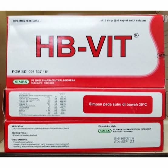 Jual Hb-Vit vitamin mencegah anemia/ Vitamin ibu hamil dan menyusui 1 ...
