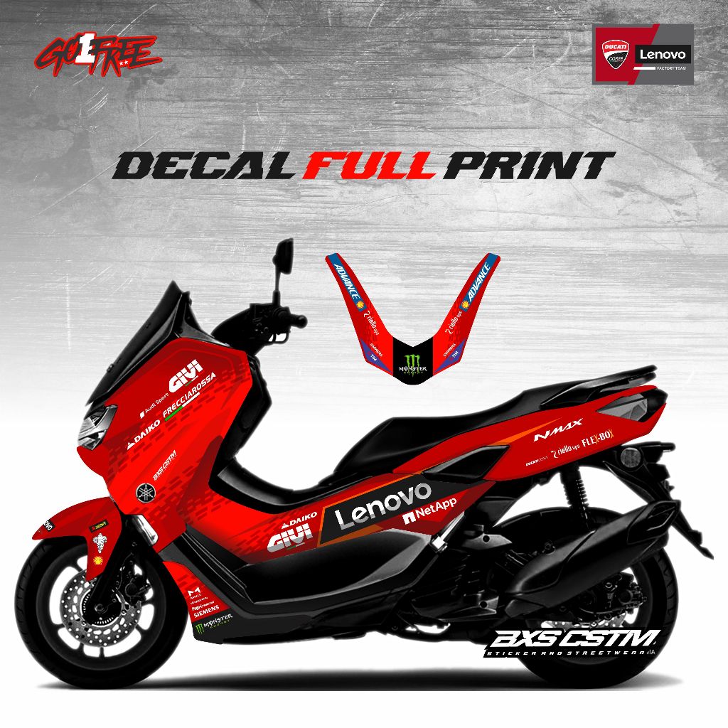 Jual DECAL YAMAHA NMAX MOTOGP PECC0O BAGNAIA PREMIUM STICKER MOTOR FULL ...