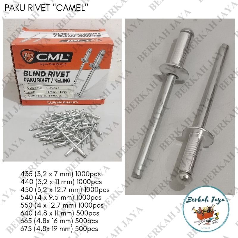 Jual PAKU RIVET CAMEL 435 / 440 / 450 / 540 / 550 / 640 / 665 / 675 ...